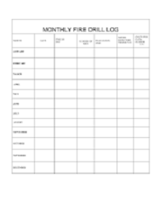 Fire drill - Procedure - record - fire evacuation plan-